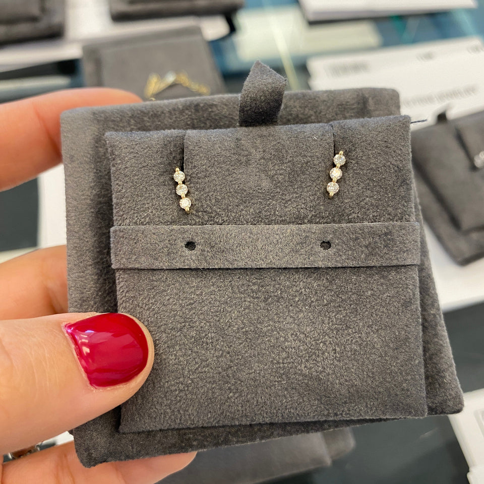 Trio Diamond Bar Studs – 770FJ
