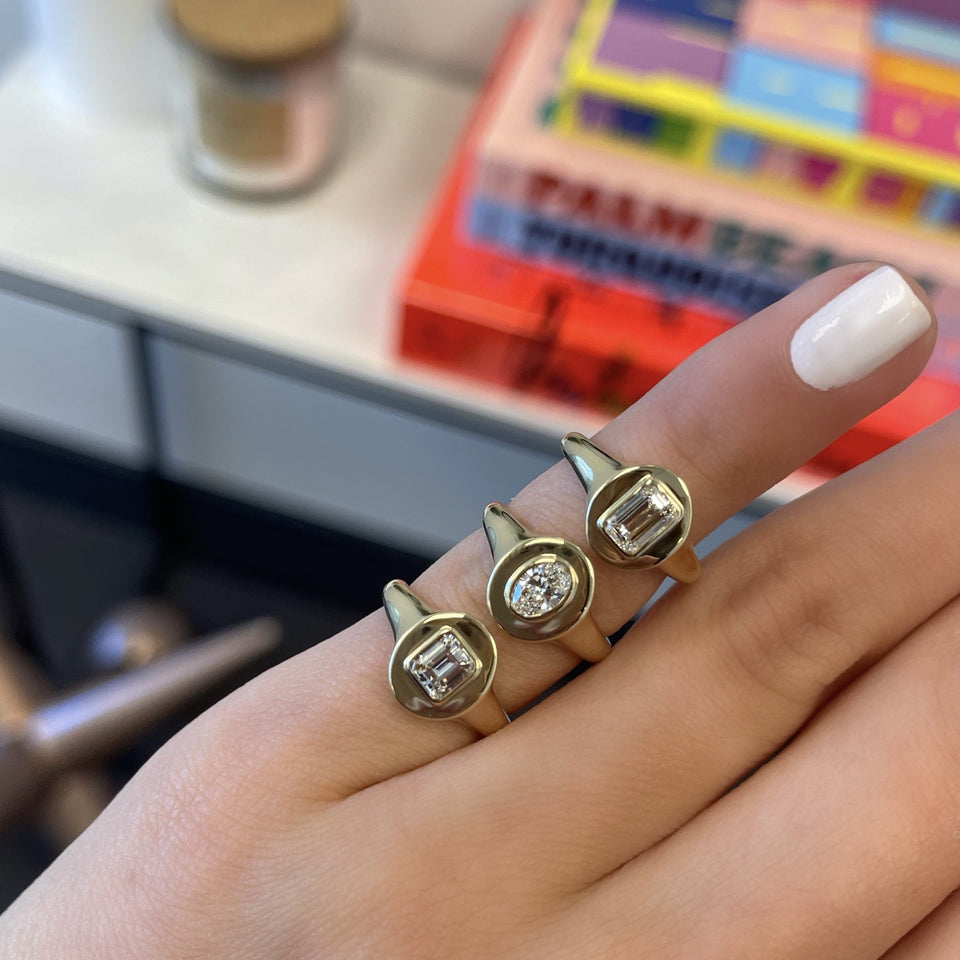 Fancy Shape Statement Signet Ring – 770FJ